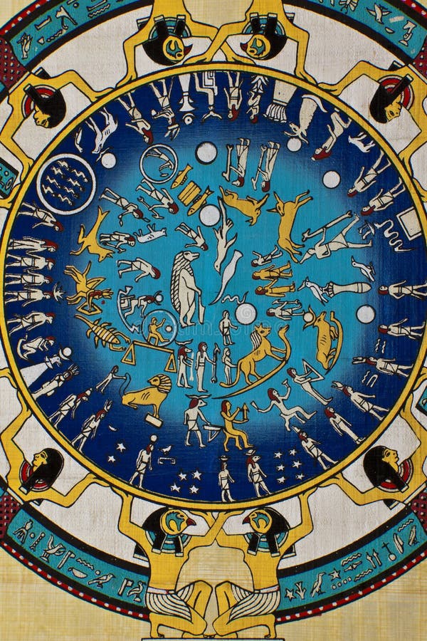 Astrology on Papyrus stock image. Image of astrology - 26017675