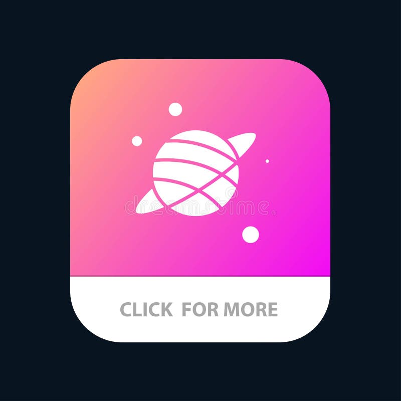 Astrology, Planet, Space Mobile App Button. Android and IOS Glyph ...