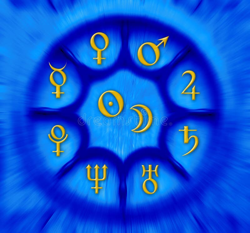 Astrology planets wheel stock illustration. Illustration of esoteric ...