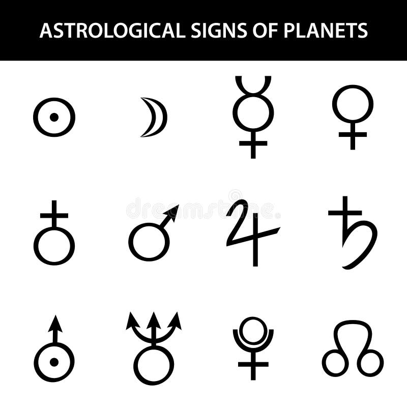 Astrology Signs of Planets. Stock Vector - Illustration of ...