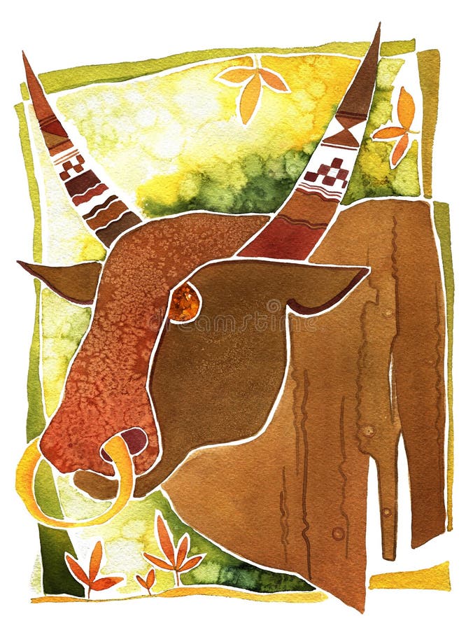 Taurus, Astrology Symbol Taurus Stock Illustration - Illustration of ...