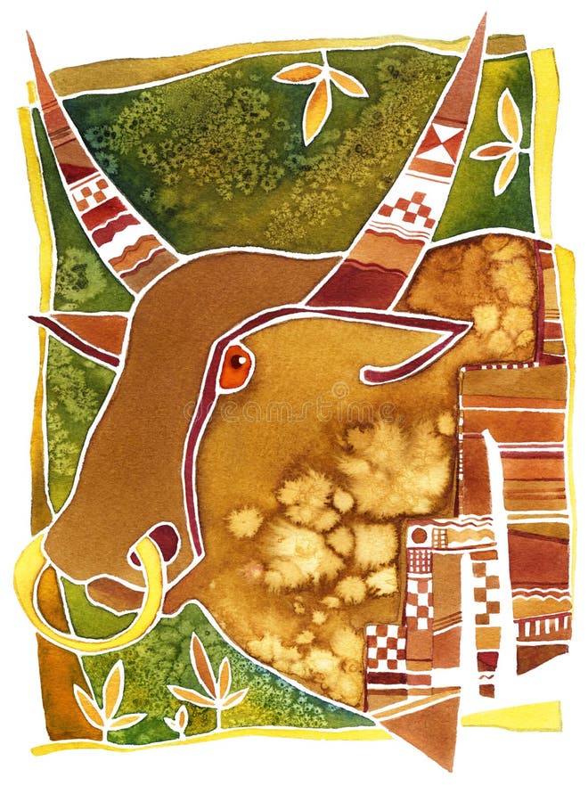 Taurus, Astrology Symbol Taurus Stock Illustration - Illustration of ...