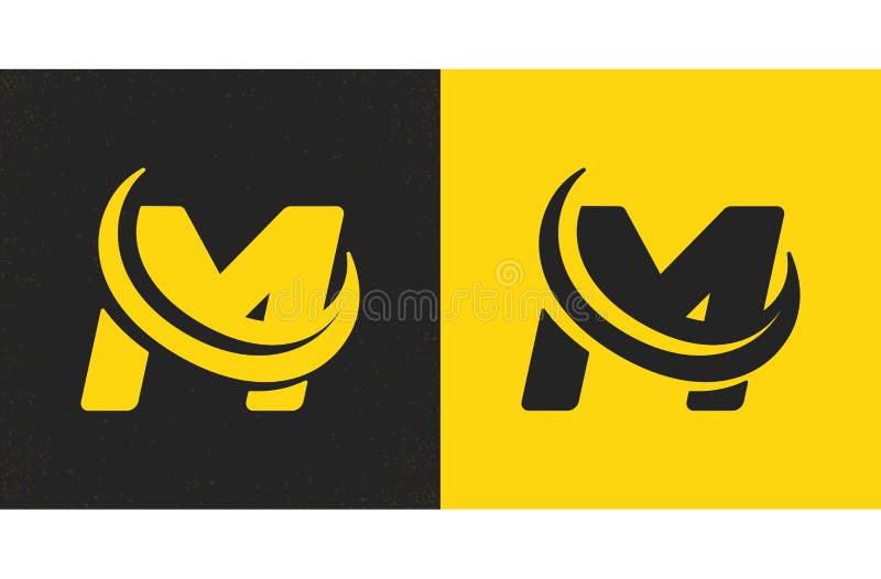 Science Logo Letter M Tech Universe Stock Vector - Illustration of ...