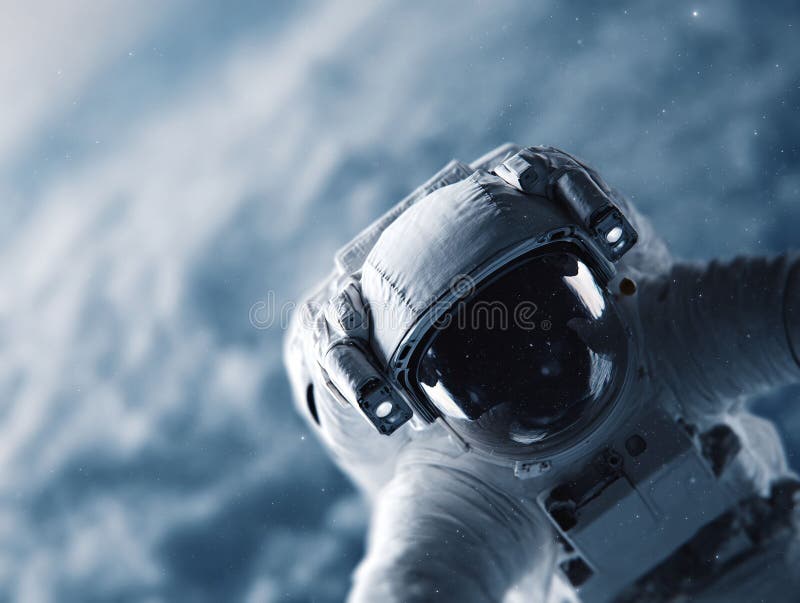 An Astronaut Adrift in the Cosmos, Exploring the Unknown. Powerful ...