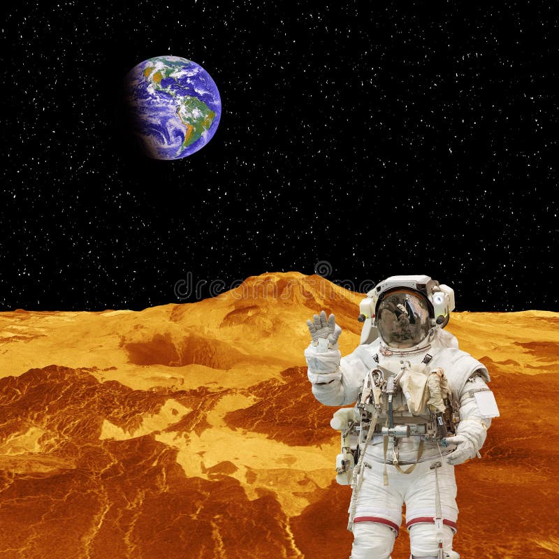 Astronaut on the Alient Planet. the Elements of this Image Furnished by ...