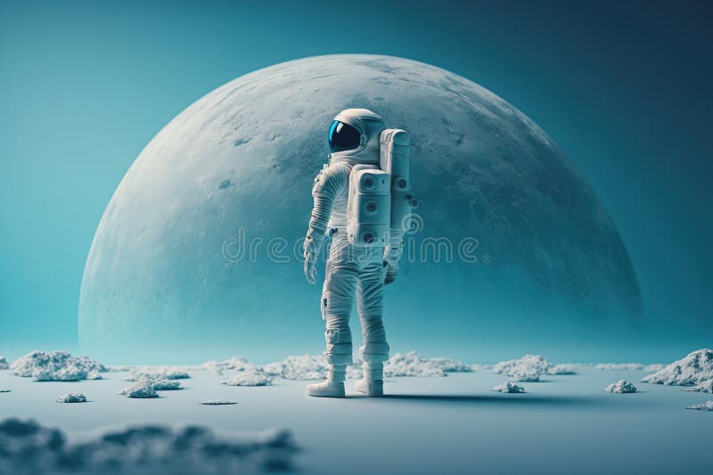 Astronaut on the Background of the Planet Earth.Generated AI Stock ...