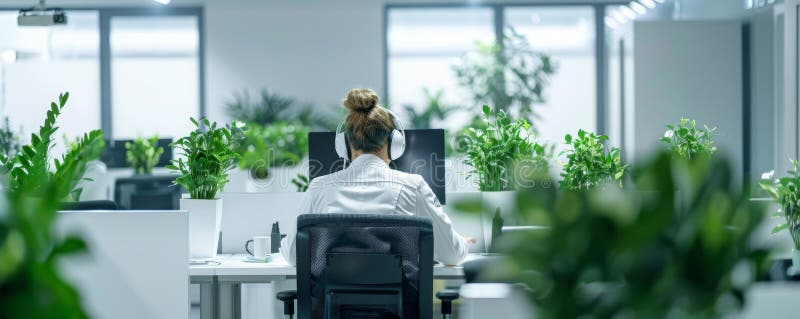 Astronaut and Business Worker Collaboration in Modern Office Setting ...