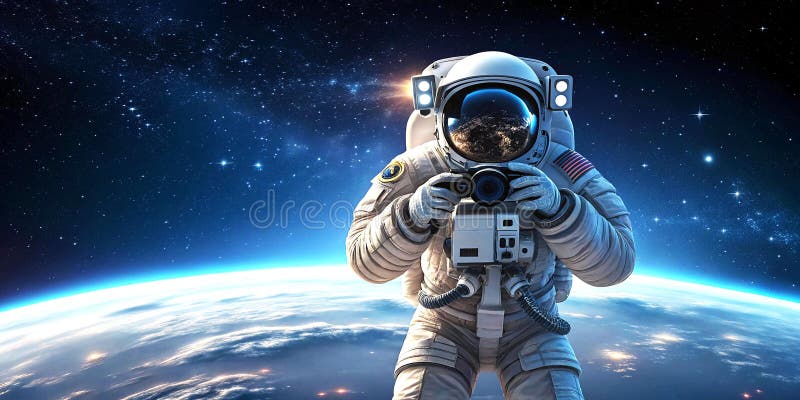 Astronaut Capturing Stunning Images of Earth from Space in a Cosmic ...