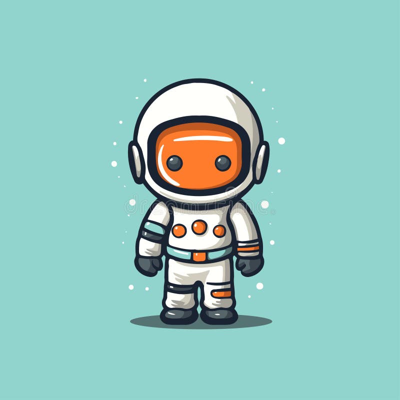 Astronaut Cartoon Character. Cute Vector Illustration in Flat Style ...