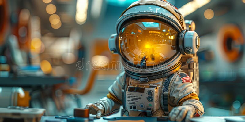 Astronaut in the Classroom Learning on Planet. Exploration and Colonization Sci-fi Art Class ...