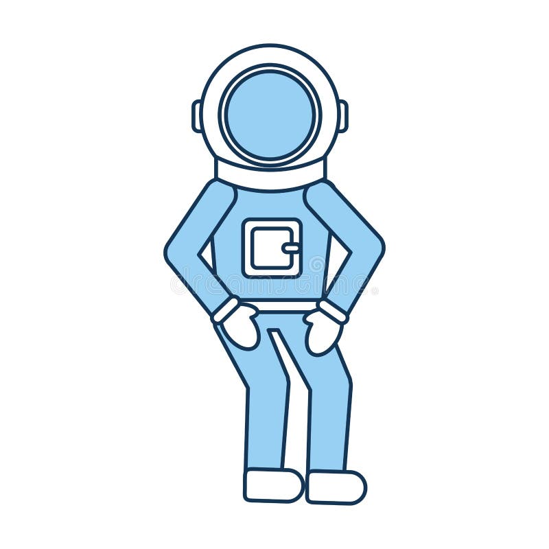 Astronaut Comic Character Icon Stock Vector - Illustration of placard ...