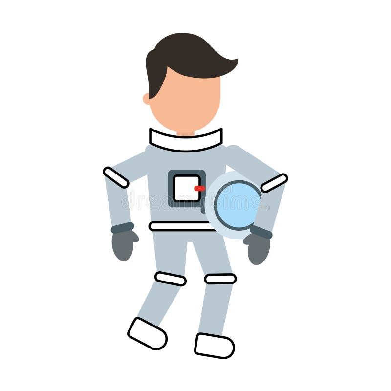 Astronaut Comic Character Icon Stock Vector - Illustration of cartoon ...