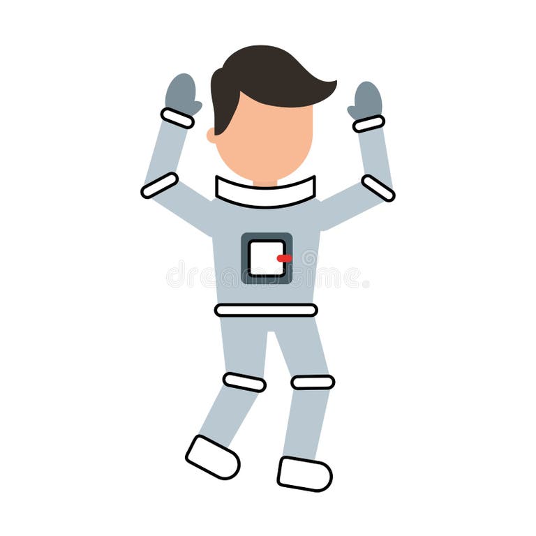 Astronaut Comic Character Icon Stock Vector - Illustration of astronaut ...