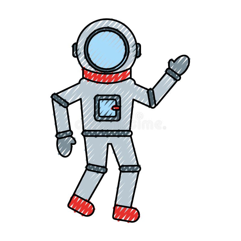Astronaut Comic Character Icon Stock Vector - Illustration of inside ...