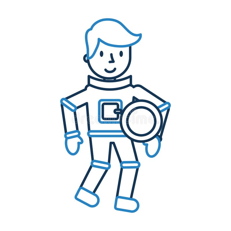 Astronaut Comic Character Icon Stock Vector - Illustration of comic ...
