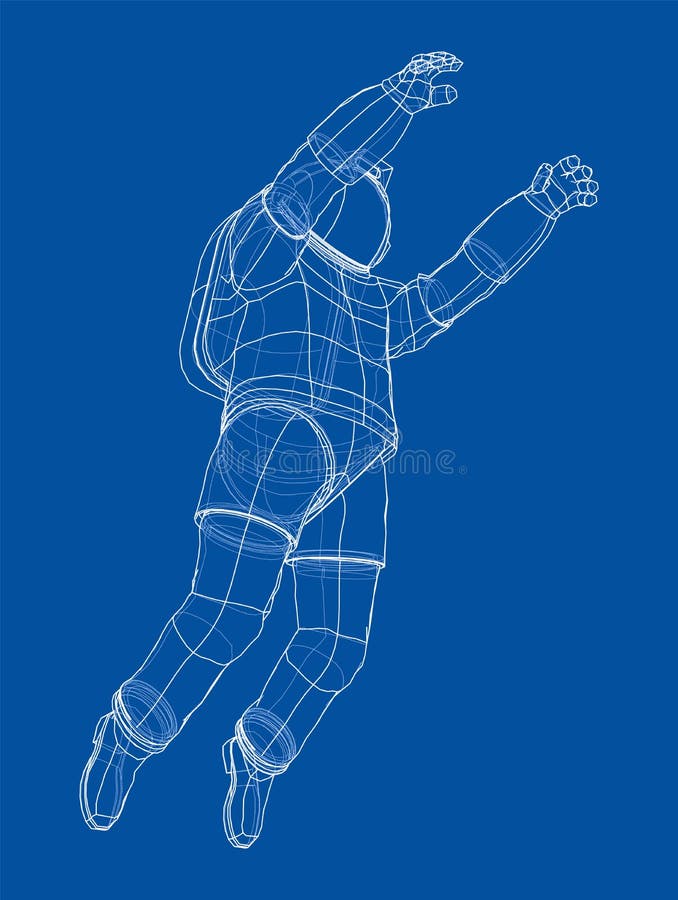 Wireframe Astronaut Stock Illustrations – 975 Wireframe Astronaut Stock ...