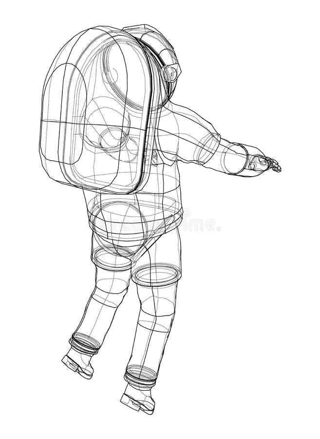 Wireframe Astronaut Stock Illustrations – 1,152 Wireframe Astronaut ...