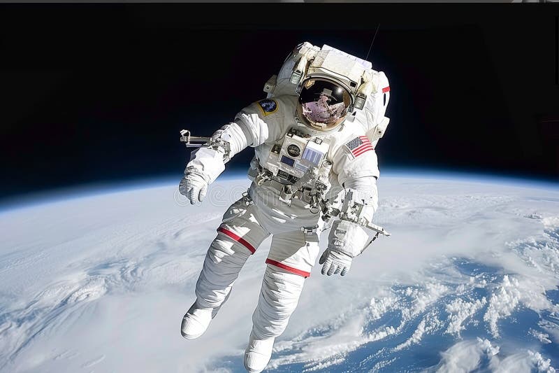 Astronaut Conducting Experiments in Spacecraft Inspiring Determination ...