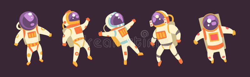 Astronaut or Cosmonaut in Space Suit and Helmet Floating in Galaxy ...