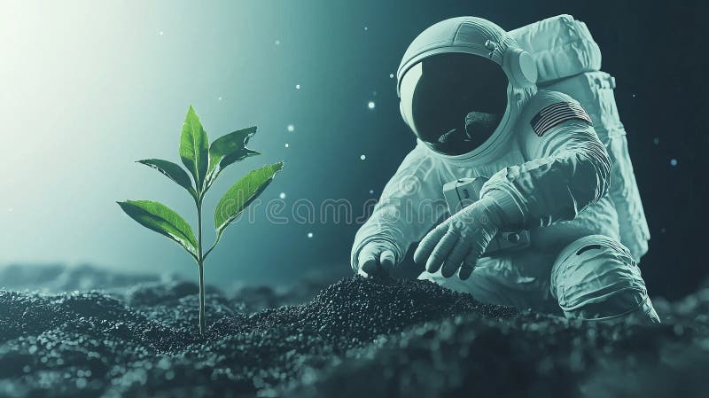 Astronaut Cultivating Life on a Distant Planet: a Breathtaking Visual ...