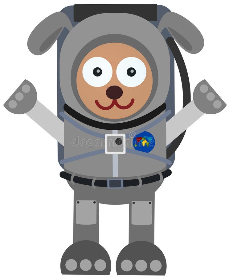 Astronaut dog stock illustration. Illustration of suit - 32046448