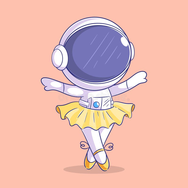 Astronaut Doing a Ballet Dance Show Stock Vector - Illustration of moon ...