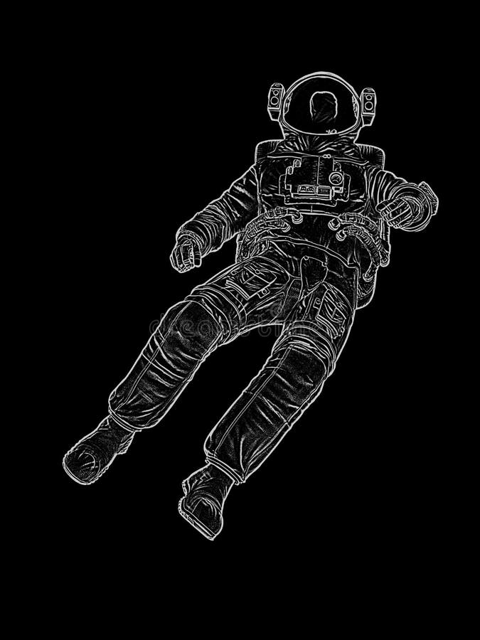 Astronaut Float Back Pose in a White Background Rear View Stock ...