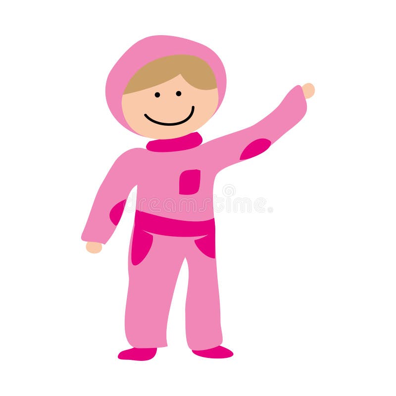 Astronaut Drawing Avatar Character Stock Vector - Illustration of human ...
