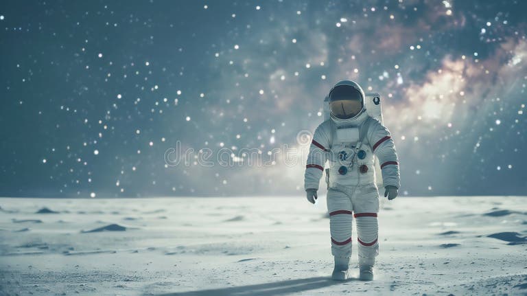 Astronaut Empty Space in Front of the Milky Way Galaxy Stock Image ...