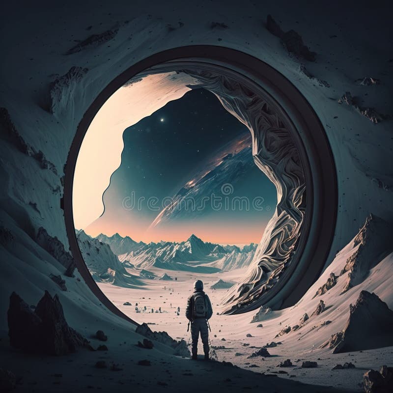 An Astronaut on an Interstellar Travel. Generative AI Stock Image ...