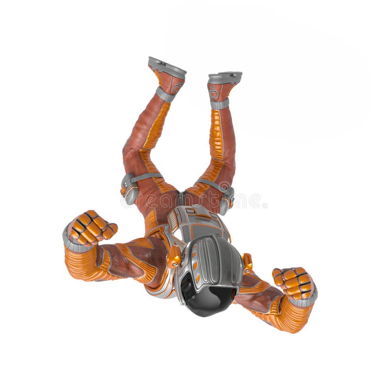 Astronaut Explorer is Calling You To Fight Top View Stock Illustration ...