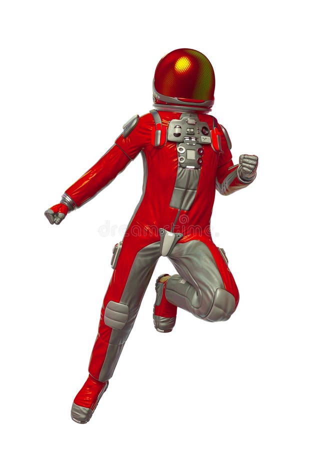 Astronaut Hero - Flying Out of the Planet Stock Illustration ...