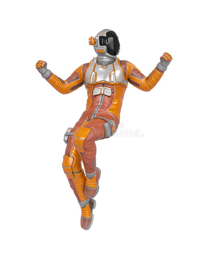 Astronaut Explorer is Floating Stock Illustration - Illustration of ...