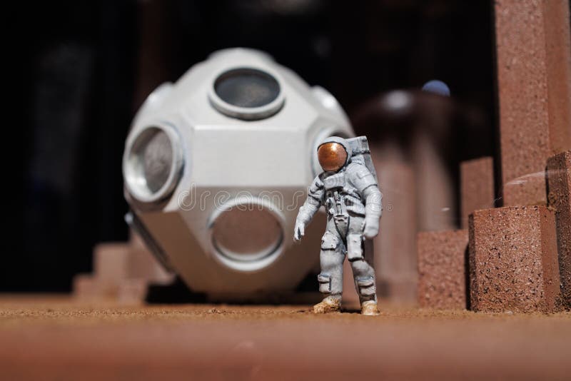 Astronaut Explorer of the Planet Mars: Scaled Down Model Stock Photo ...