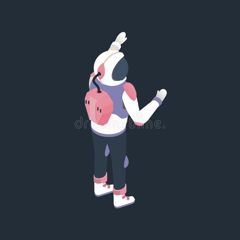 Astronaut Explorer in Spacesuit. Stock Vector - Illustration of human ...