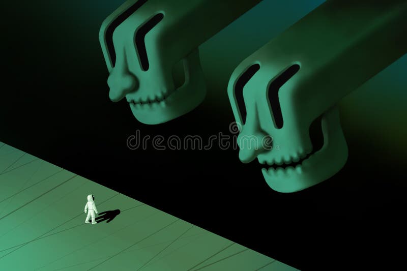 Astronaut Exploring Other Planets in Deep Space and Meets Monsters ... Astronaut Exploring Other Planets in Deep Space and Meets Monsters ...
