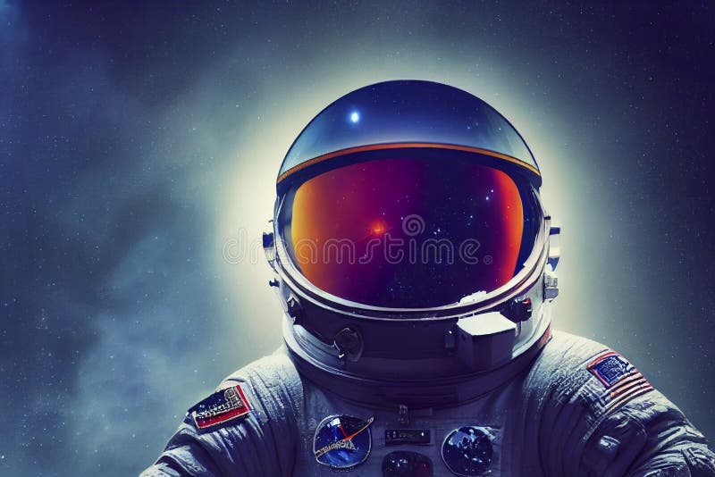 Astronaut Exploring Outer Space Cosmonaut In Spacesuit Ai Generative Stock Image Image Of