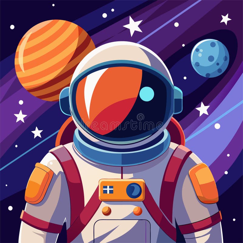 Astronaut Space Cute Cartoon Spaceman Illustration Stock Vector ...