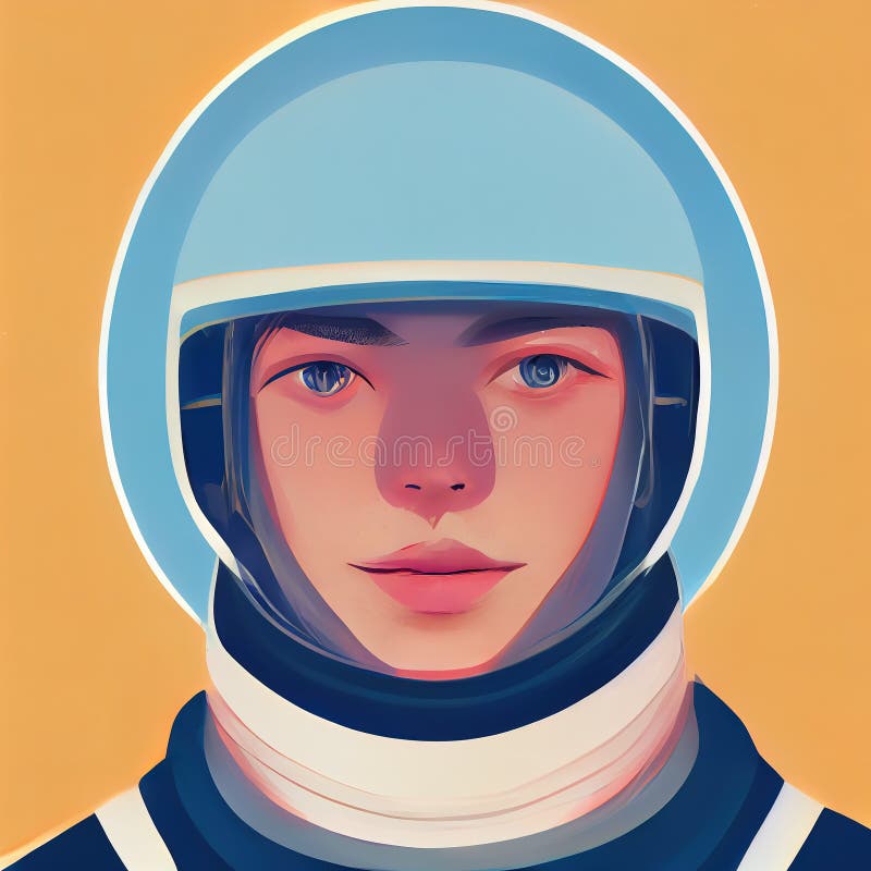 Portrait of an Astronaut in the Night Sky. Space Robot Closeup. AI ...