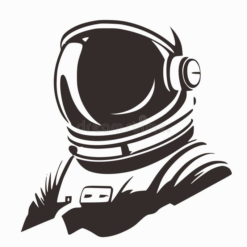 Astronaut Faces To the Front Stock Vector - Illustration of white, line ...