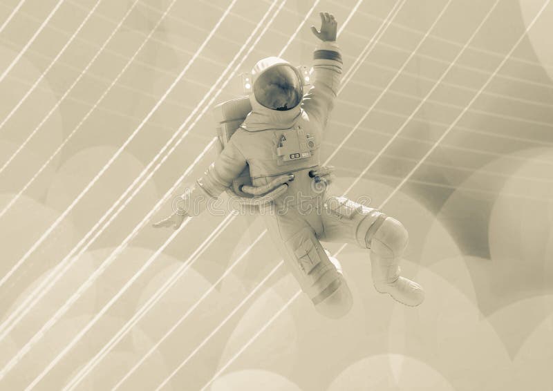 Astronaut Falling Down Pin Up Stock Illustration - Illustration of ...