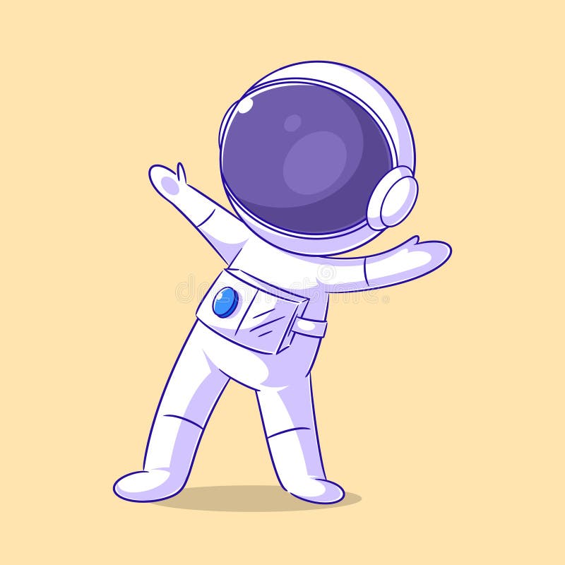 The Astronaut is Feeling Happy Inside Stock Vector - Illustration of ...