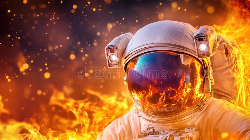 Burning Astronaut Fiery Flames Stock Photos - Free & Royalty-Free Stock ...