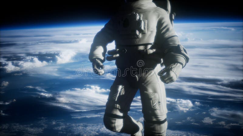 Astronaut Floating Above the Earth Elements of this Image Stock Footage ...