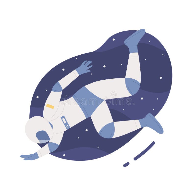Astronaut Floating In The Space Stock Vector Illustration Of Helmet