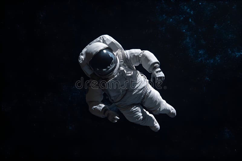 Astronaut Floating in Space during Extravehicular Activity Mission ...