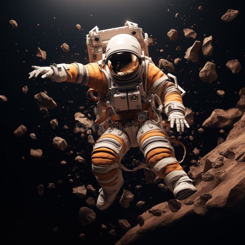 A Meteorite is Floating in the Sky, Night Sky, Very Realistic, Hyper ...