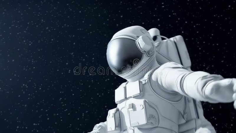 Astronaut Floating in Space with Stars Background Stock Footage - Video ...