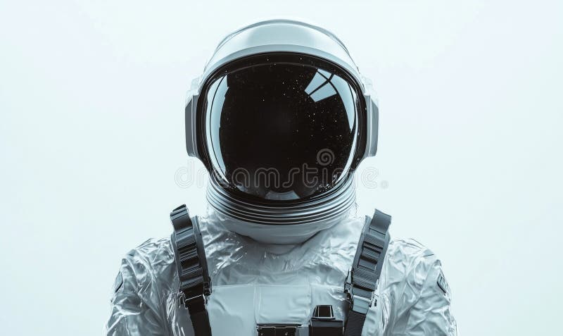 Astronaut Futuristic Space Suit Reflective Visor Starry Background ...
