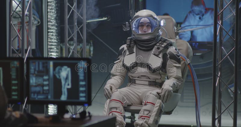 Astronaut Getting Ready for Flight Stock Video - Video of camera ...